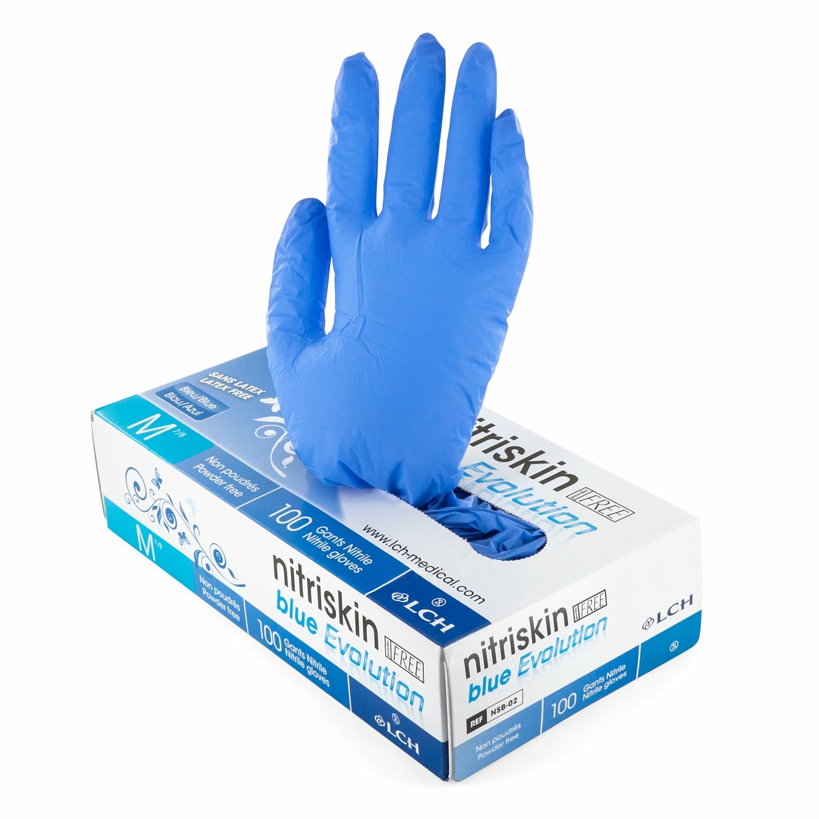 Gant d’examen nitrile non poudré Blue Evolution Nitriskin